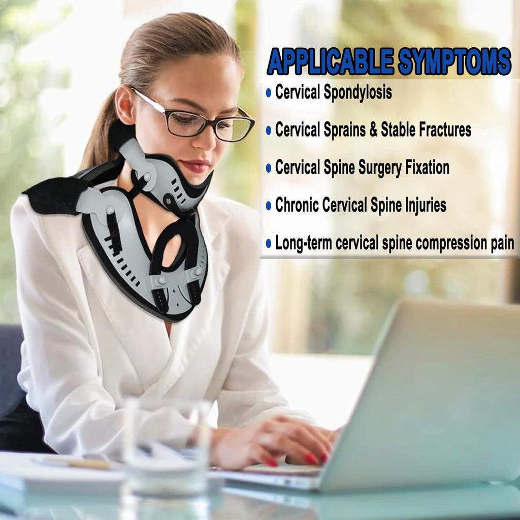Cervical Neck Collar Adjustable Neck Brace Support – Komzer